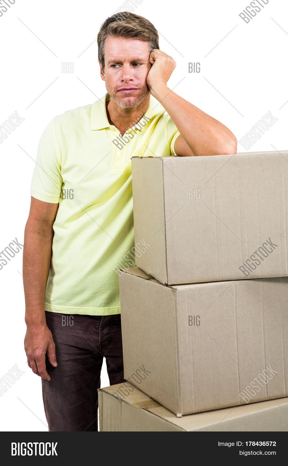 Sad Man Standing By Image & Photo (Free Trial) | Bigstock