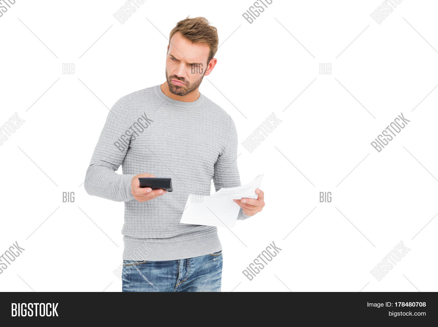 Young Man Calculating Image & Photo (Free Trial) | Bigstock