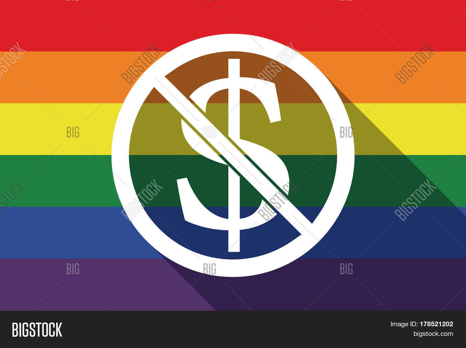 Long Shadow Gay Pride Vector & Photo (Free Trial) | Bigstock