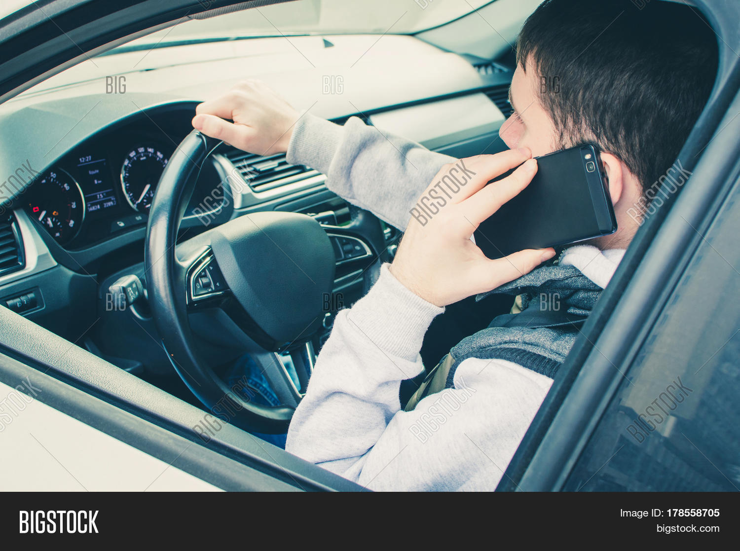 Calling By Driving. Image & Photo (Free Trial) | Bigstock