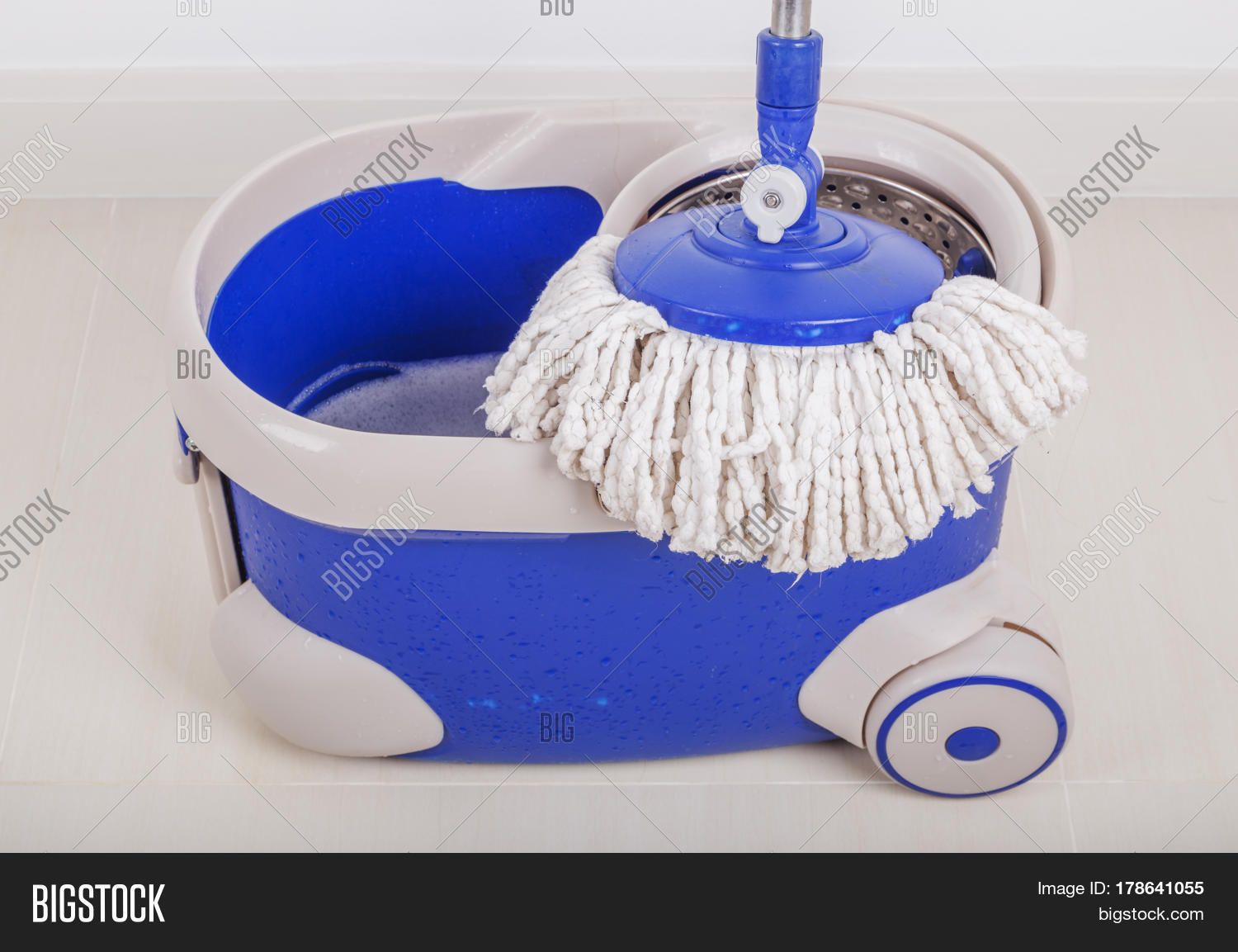 Close Mop Blue Bucket Image & Photo (Free Trial) | Bigstock