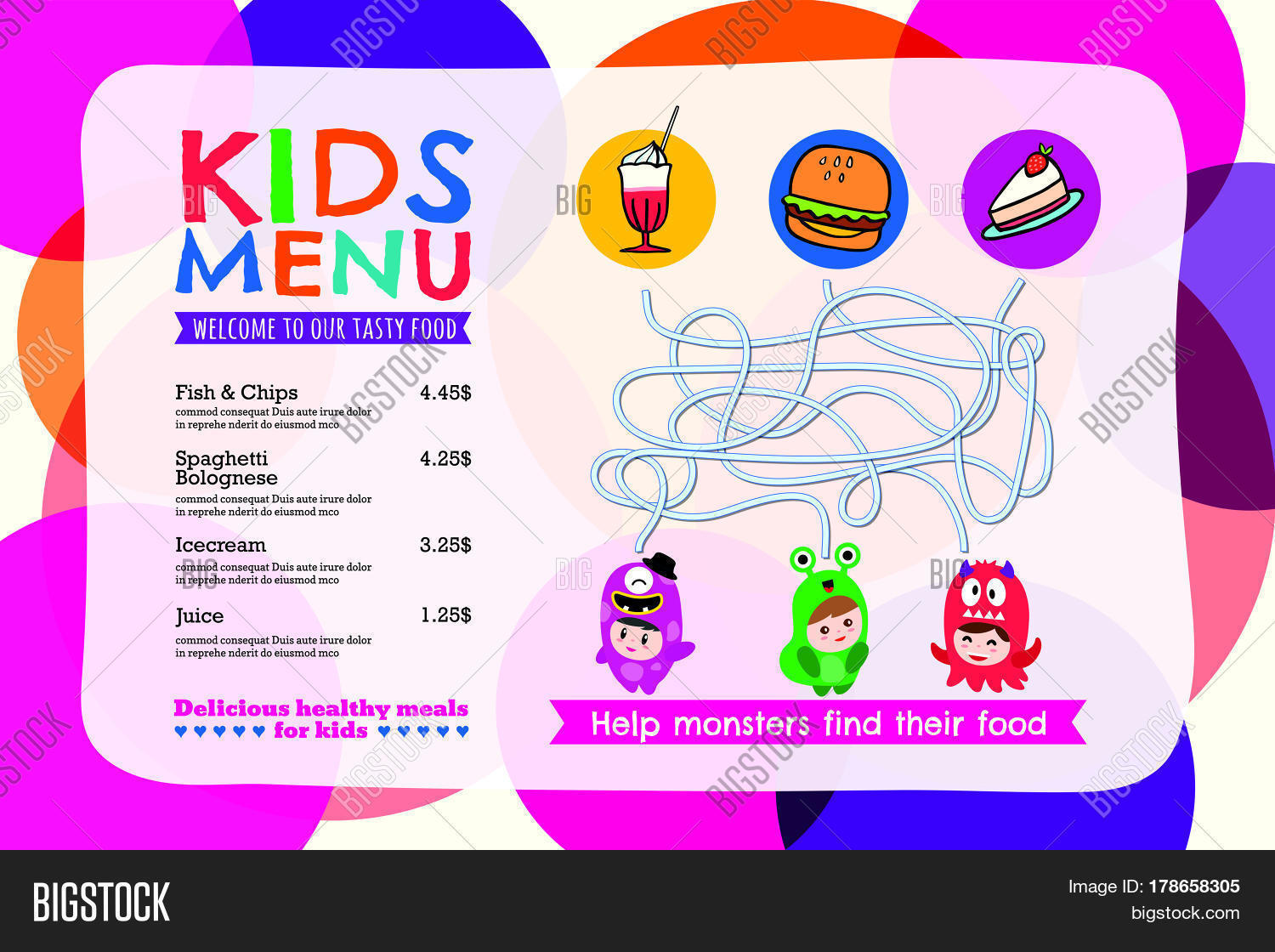 Cute Colorful Kids Vector & Photo (Free Trial) | Bigstock