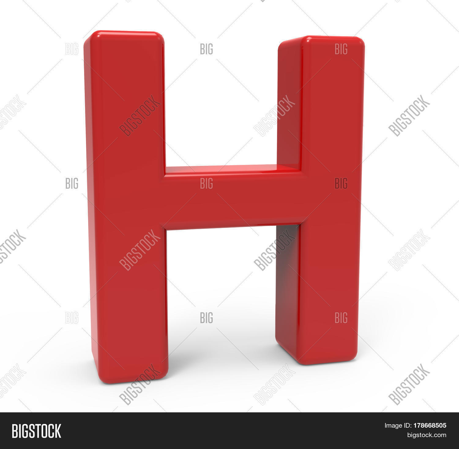 3D Red Letter H Image & Photo (Free Trial) | Bigstock