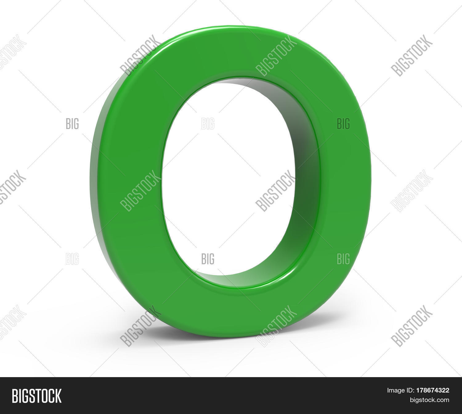 3D Green Letter O Image & Photo (Free Trial) | Bigstock