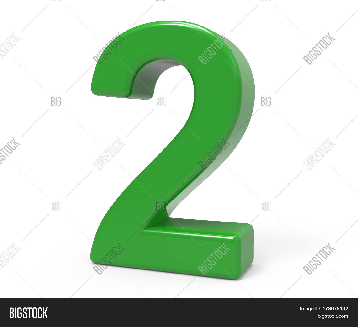 3D Green Number 2 Image & Photo (Free Trial) | Bigstock