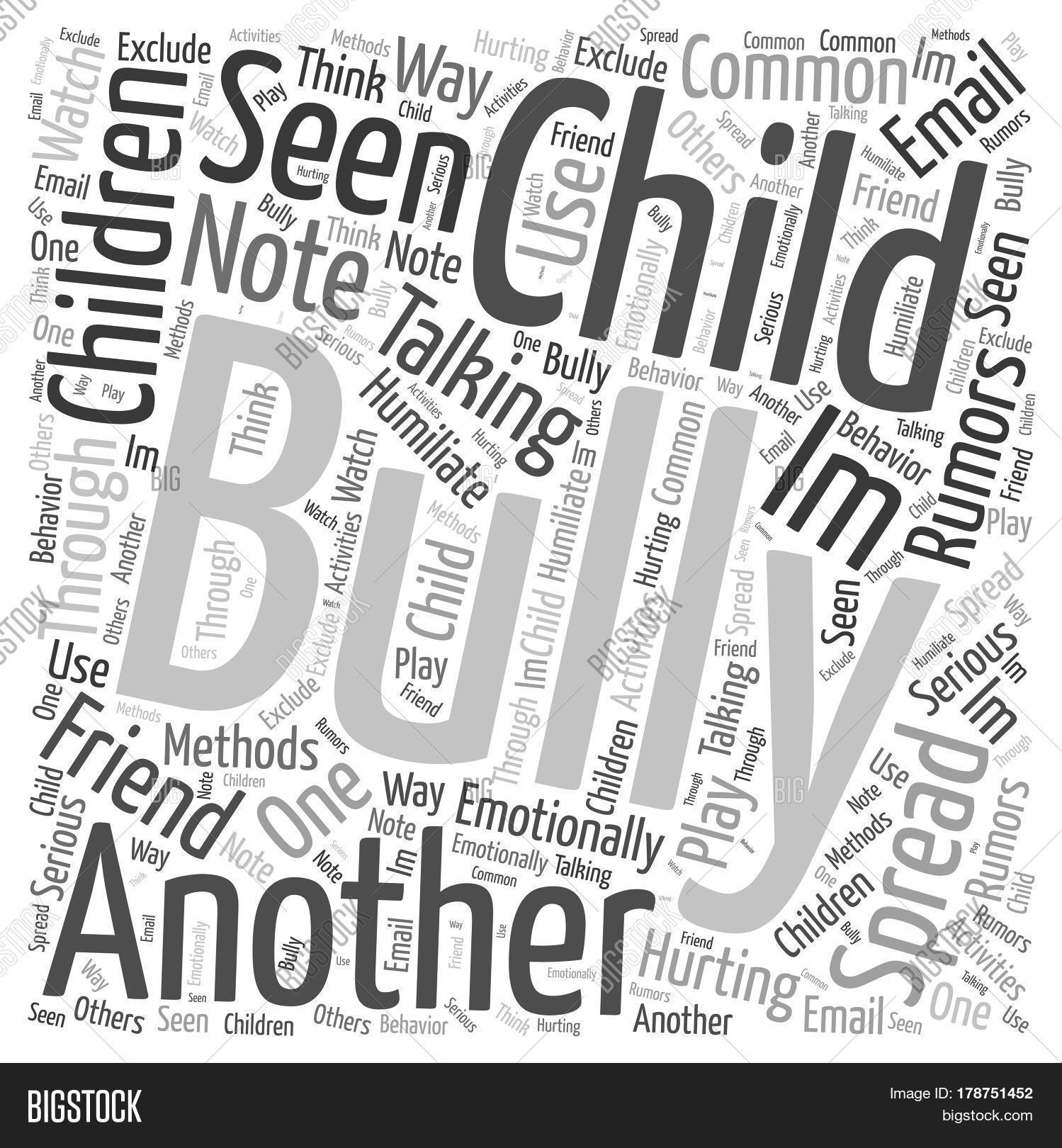 Your Child Bully Word Image & Photo (Free Trial) | Bigstock