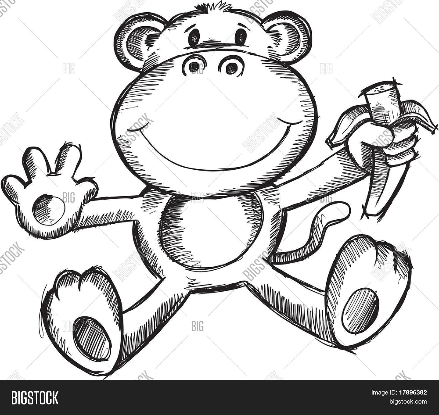 Doodle Sketch Monkey Vector & Photo (Free Trial) | Bigstock