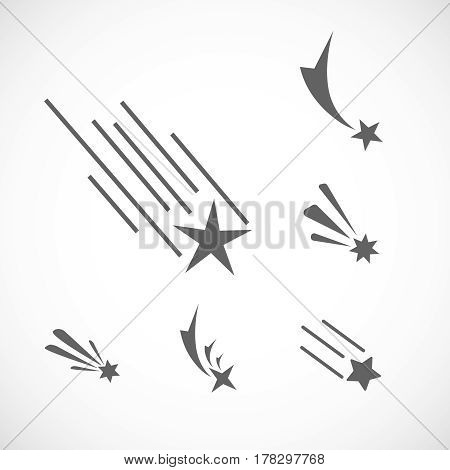 Falling Star Icon Set Vector & Photo (Free Trial) | Bigstock