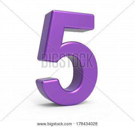 3D Purple Number 5 Image & Photo (Free Trial) | Bigstock