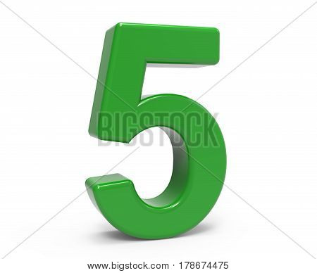 3D Green Number 5 Image & Photo (Free Trial) | Bigstock