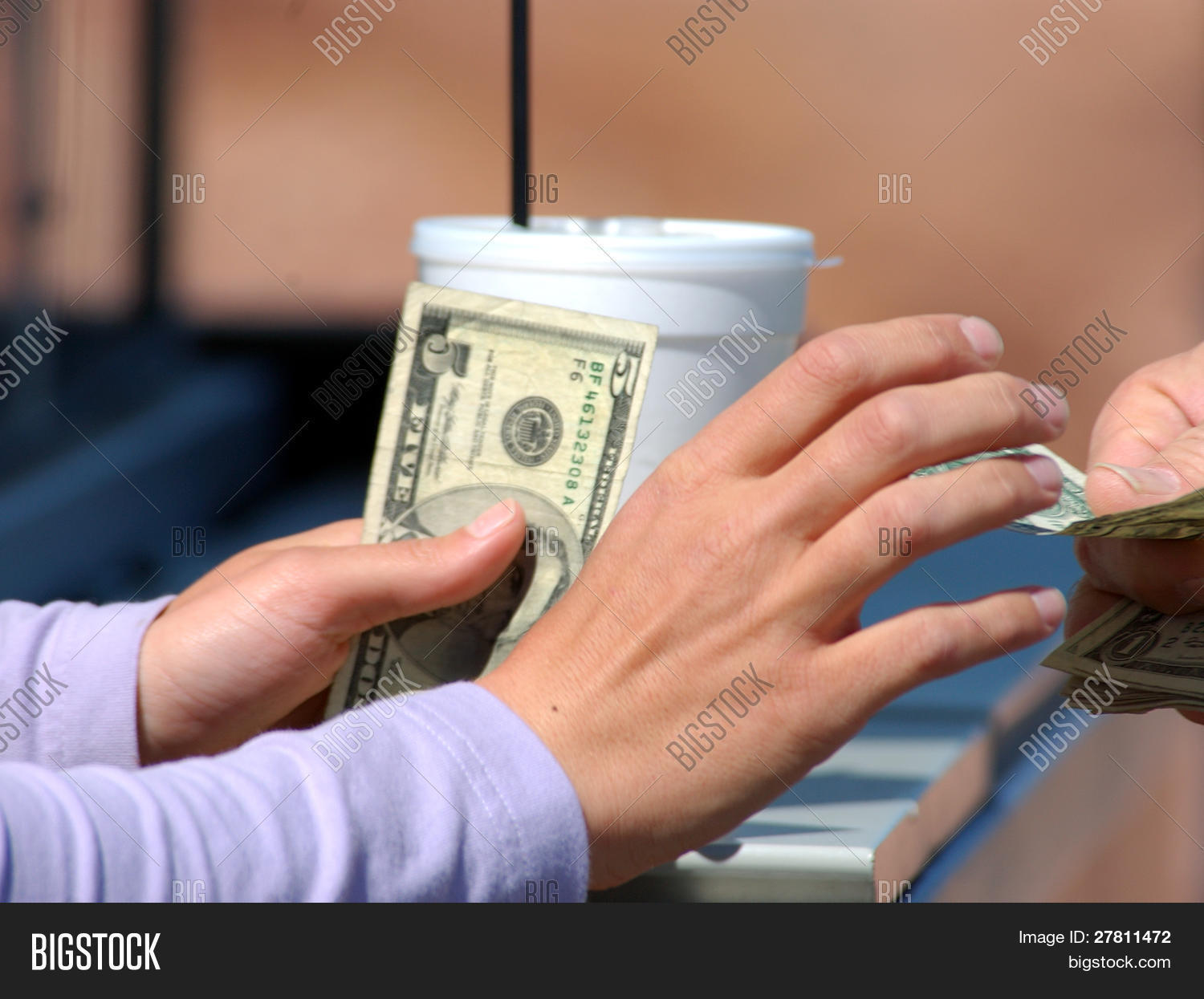 Woman Collects Money Image & Photo (Free Trial) | Bigstock