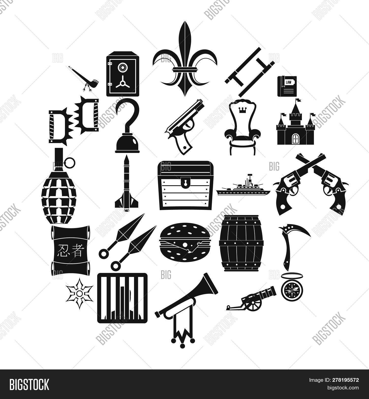 Armament Icons Set. Image & Photo (Free Trial) | Bigstock