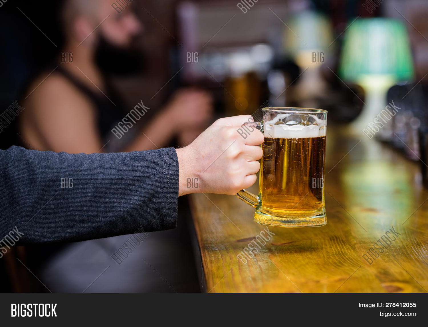 Beer Mug On Bar Image & Photo (Free Trial) | Bigstock