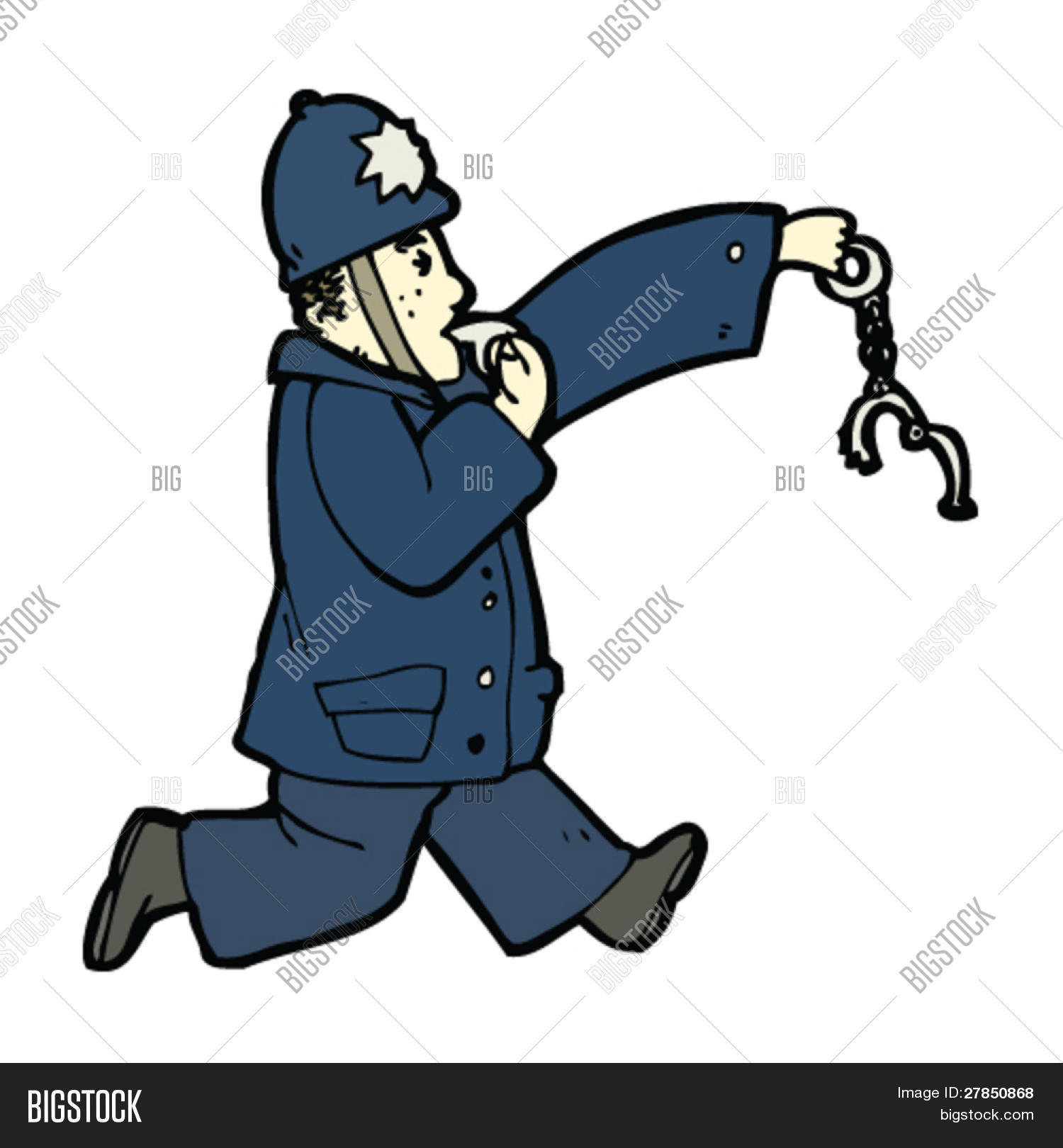 Chasing Policeman Vector & Photo (Free Trial) | Bigstock