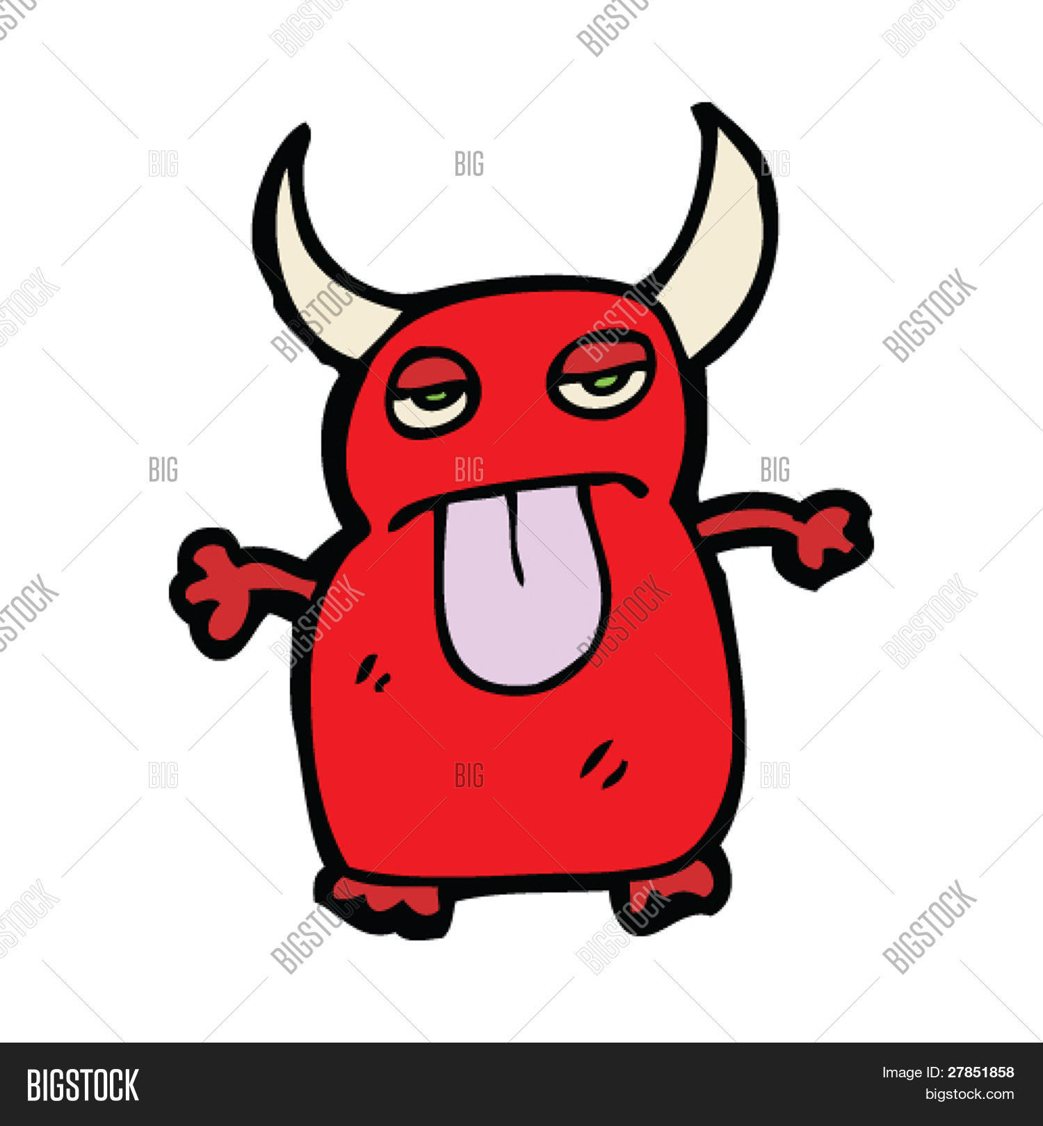Little Devil Cartoon Vector & Photo (Free Trial) | Bigstock