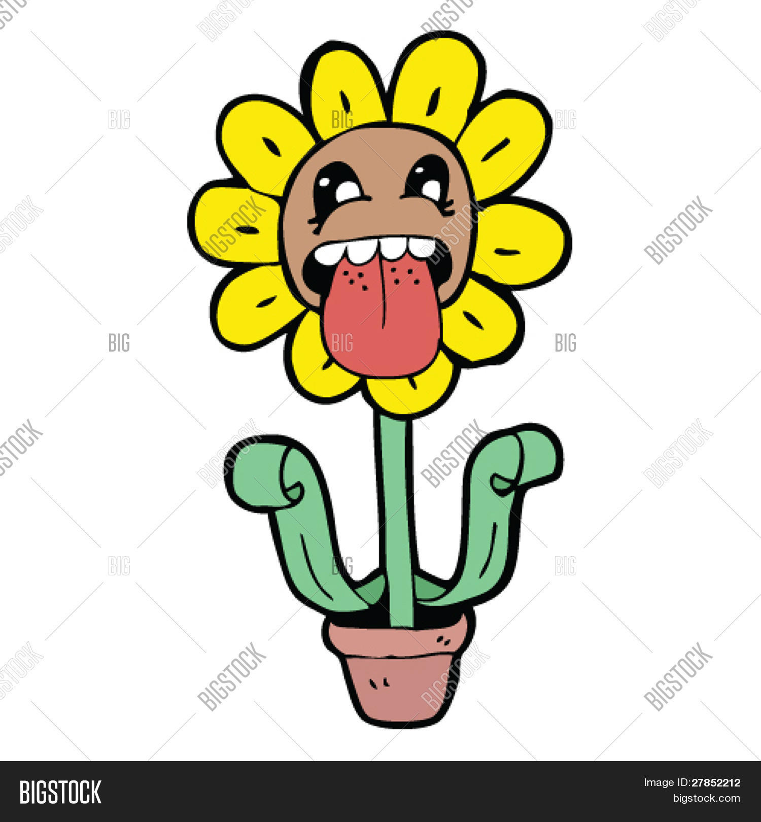 Cartoon Flower Vector & Photo (Free Trial) | Bigstock