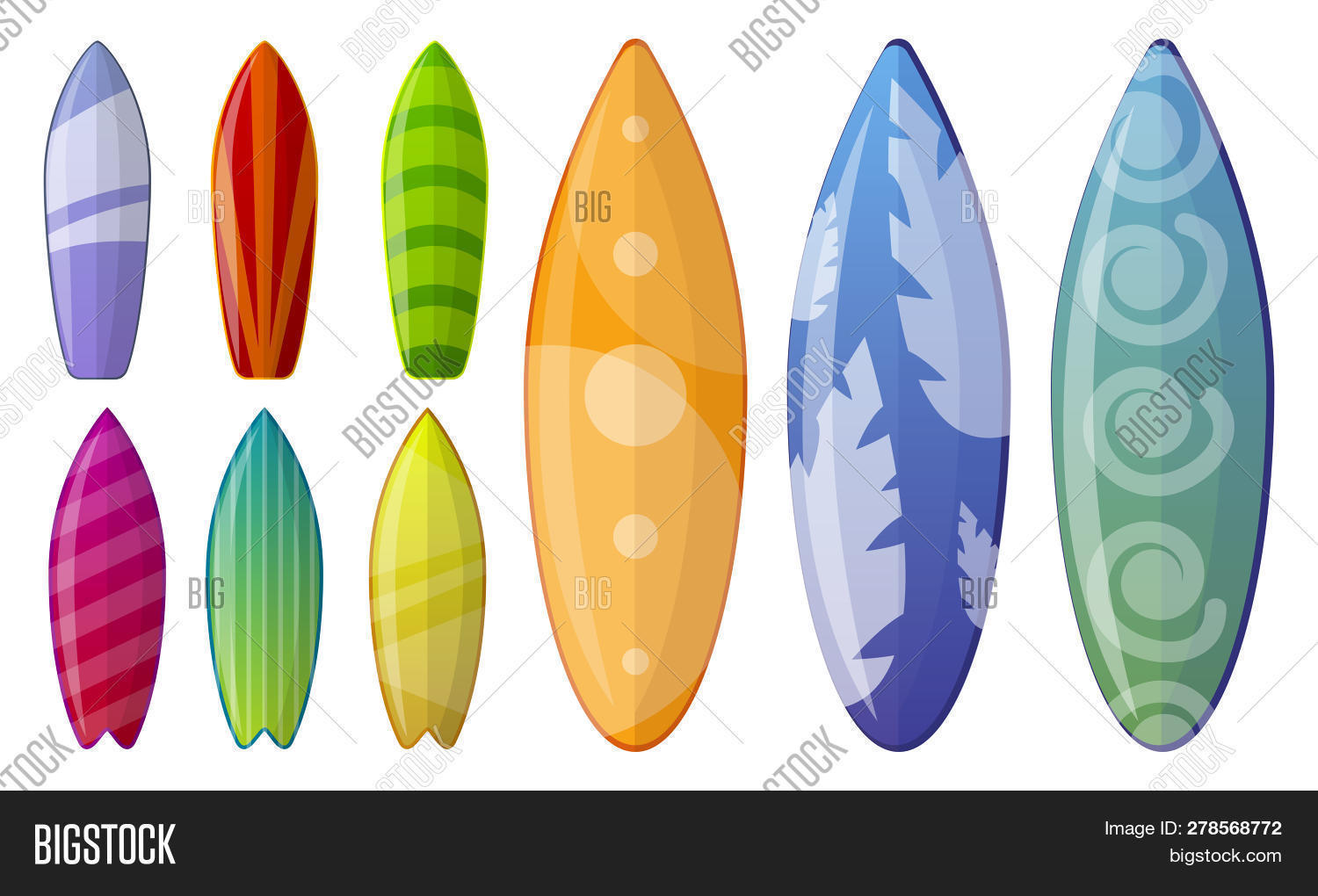 Surfboard Icon Set. Image & Photo (Free Trial) | Bigstock