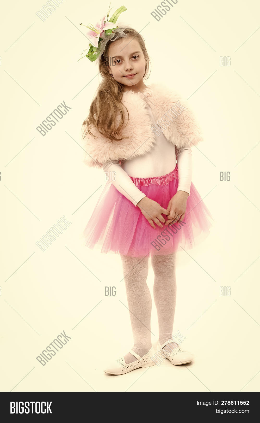 Girl Fur Cape Rose Image & Photo (Free Trial) | Bigstock