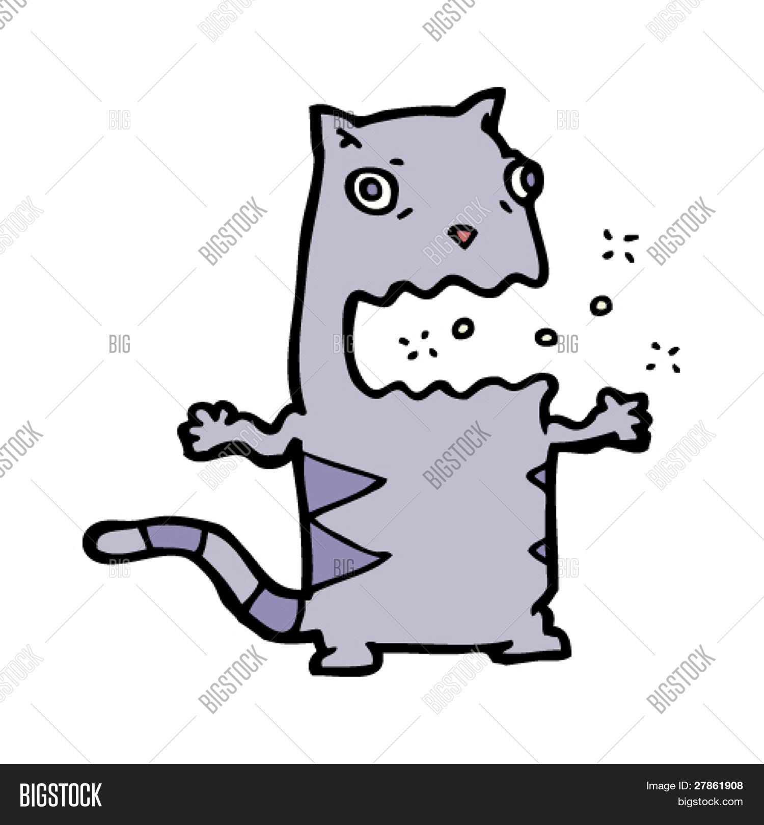 Burping Cat Cartoon Vector & Photo (Free Trial) | Bigstock