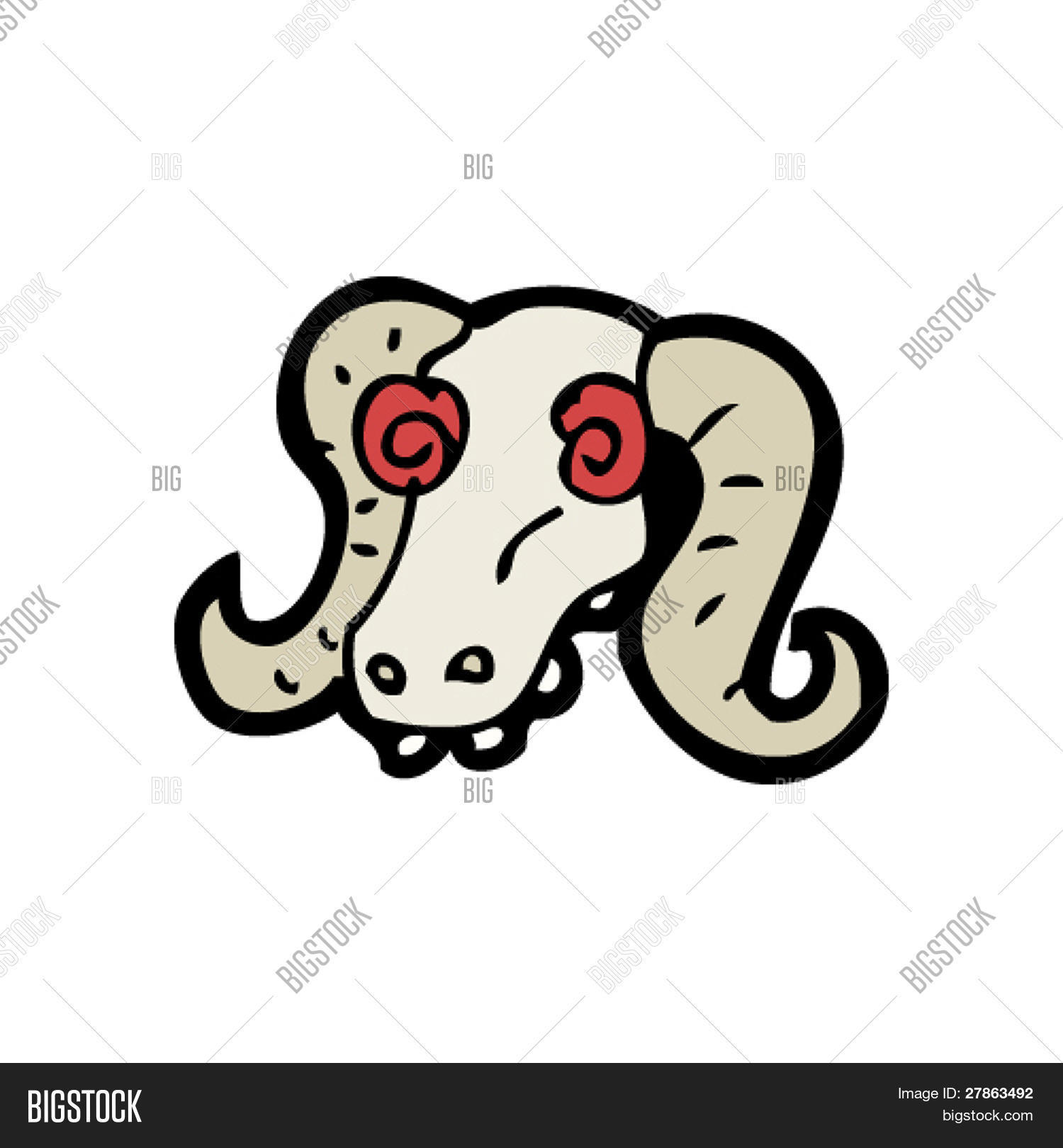 Magic Ram's Skull Vector & Photo (Free Trial) | Bigstock