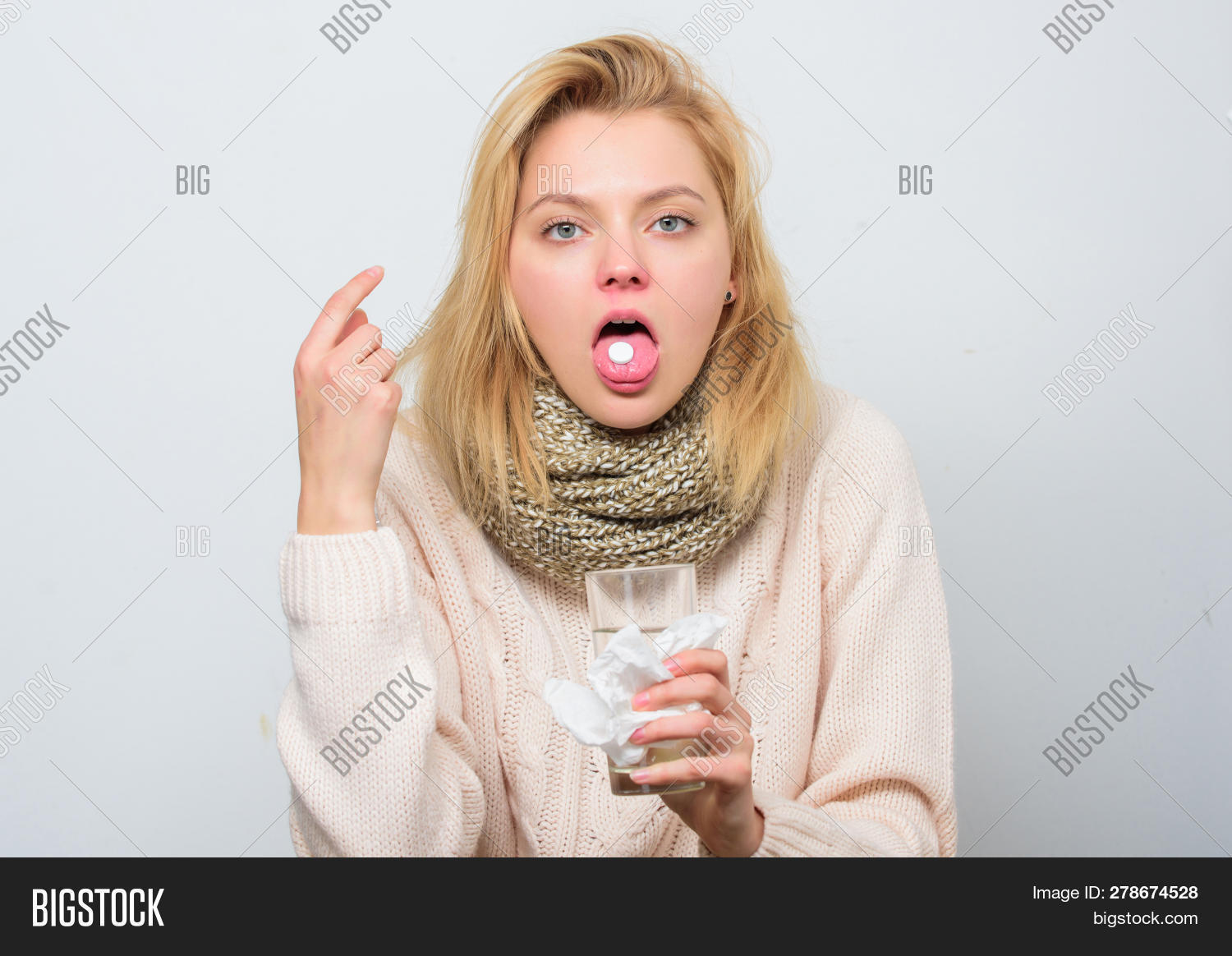 Girl Take Medicine Image & Photo (Free Trial) | Bigstock
