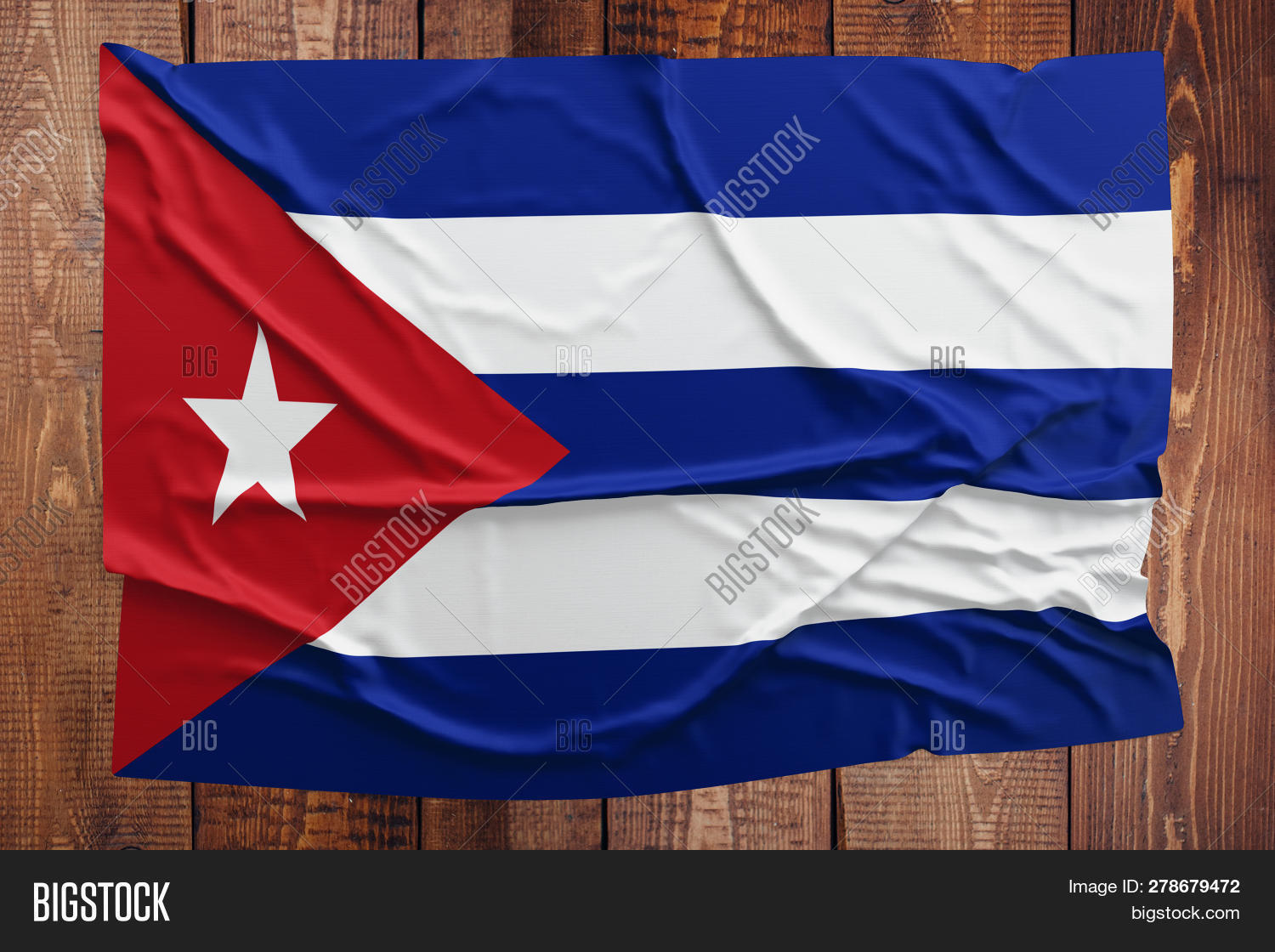 Flag Cuba On Wooden Image & Photo (Free Trial) | Bigstock