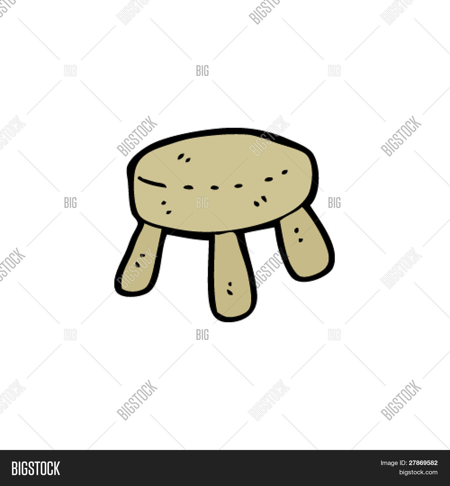 Milking Stool Cartoon Vector & Photo (Free Trial) | Bigstock