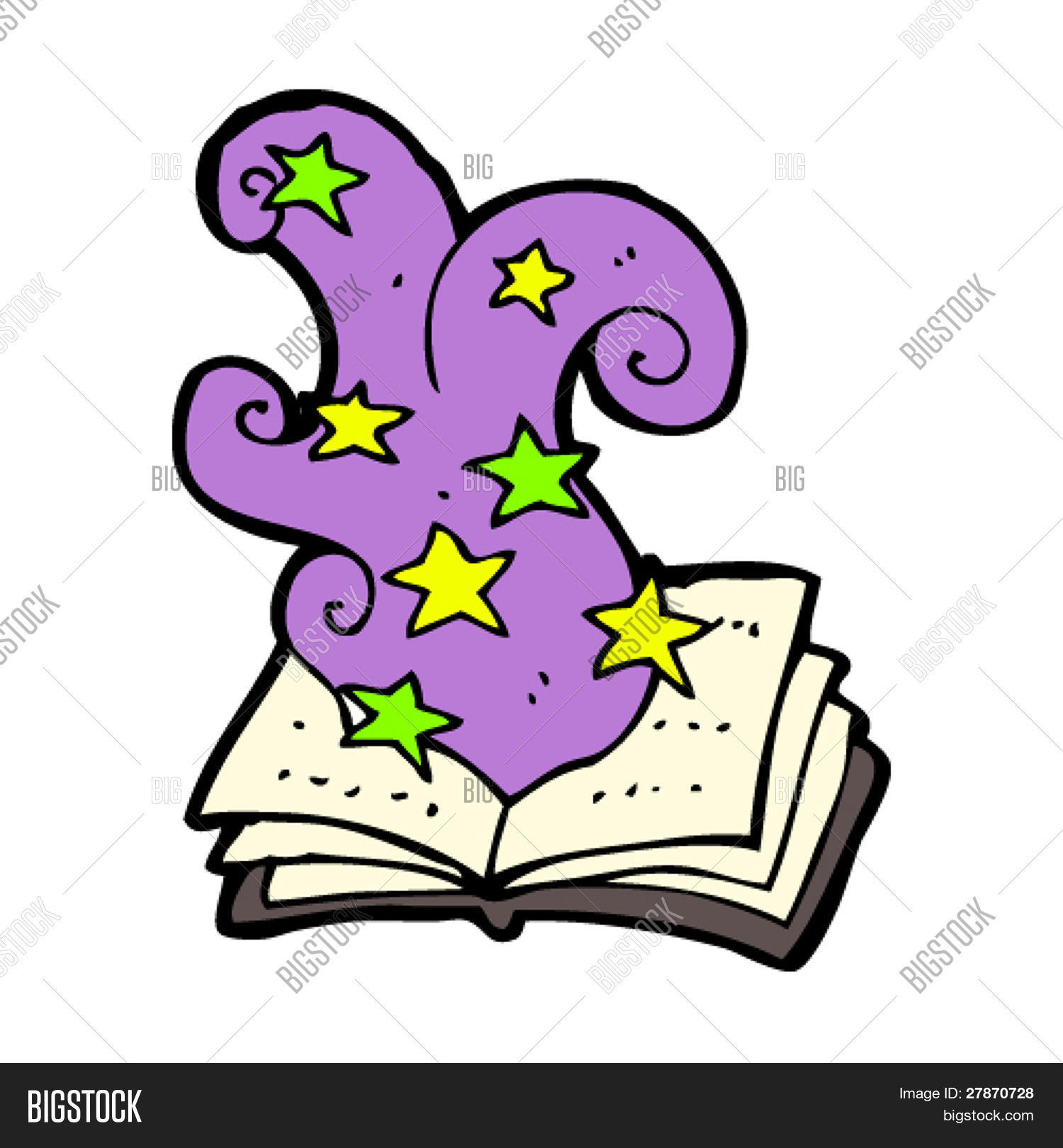 Spell Book Cartoon Vector & Photo (Free Trial) | Bigstock