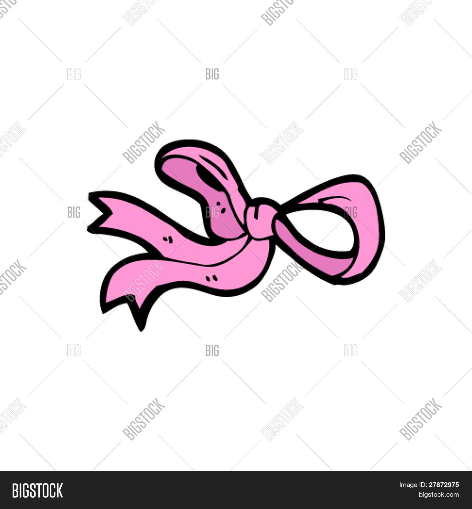 Pink Bow Cartoon Vector & Photo (Free Trial) | Bigstock