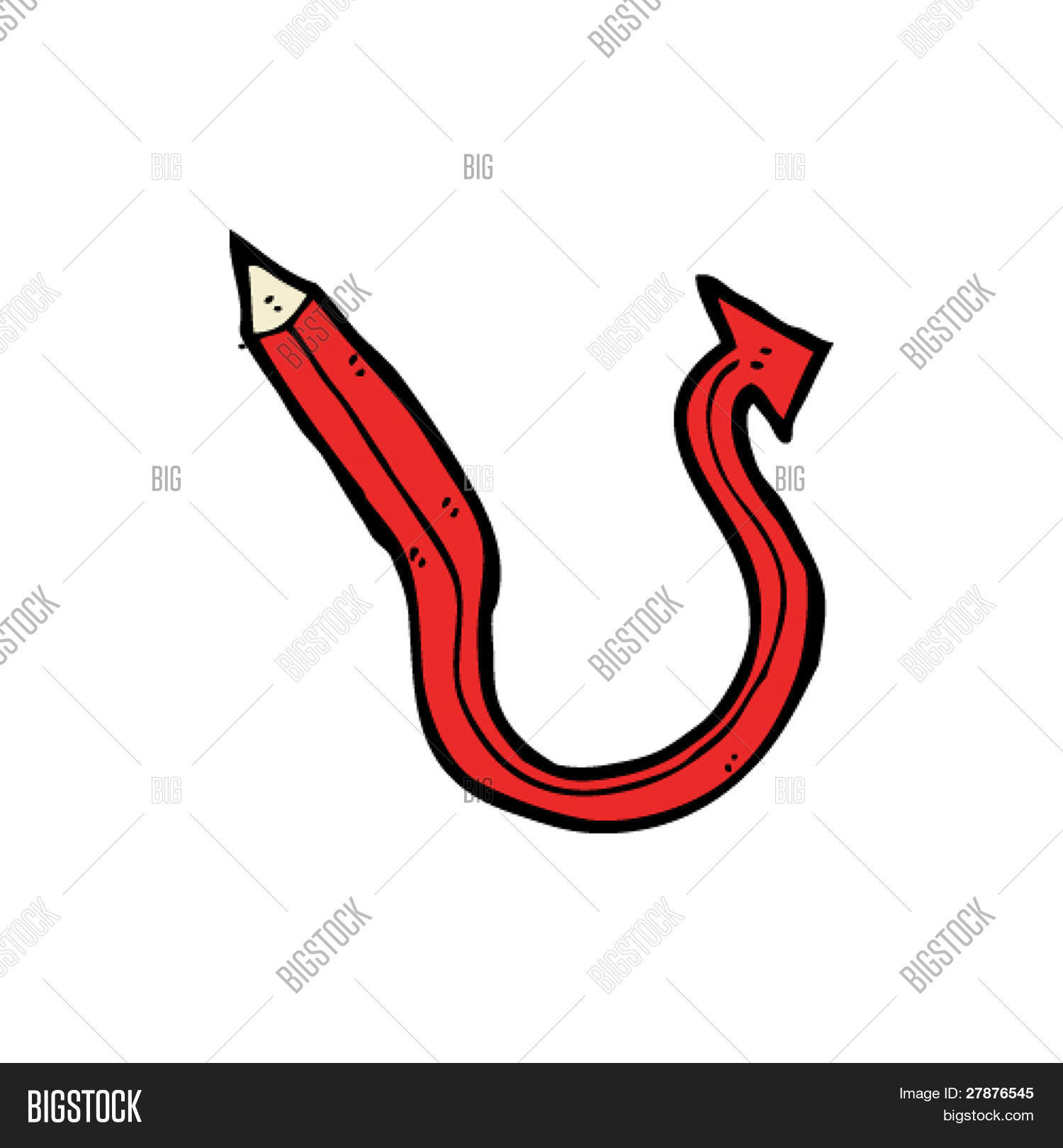 Pencil Devil Tail Vector & Photo (Free Trial) | Bigstock