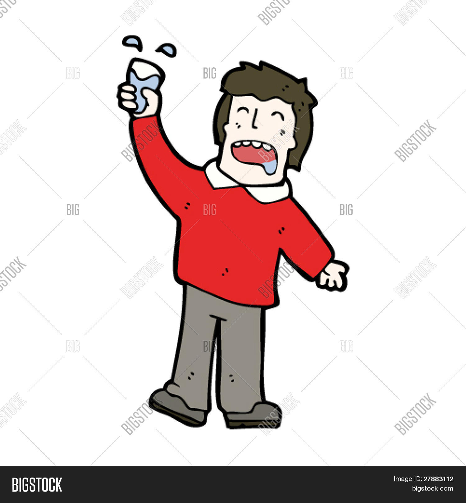Cartoon Man Drinking Vector & Photo (Free Trial) | Bigstock