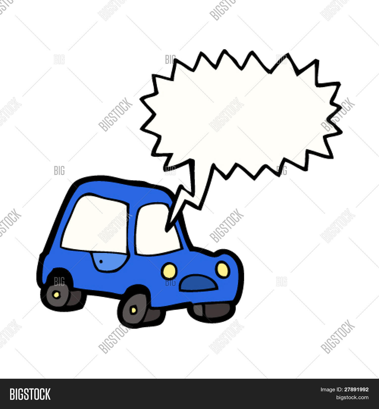 Cartoon Car Shouting Vector & Photo (Free Trial) | Bigstock
