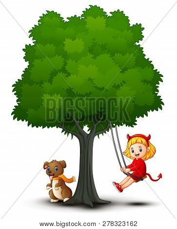 Dog Under Tree Images, Illustrations & Vectors (Free) - Bigstock