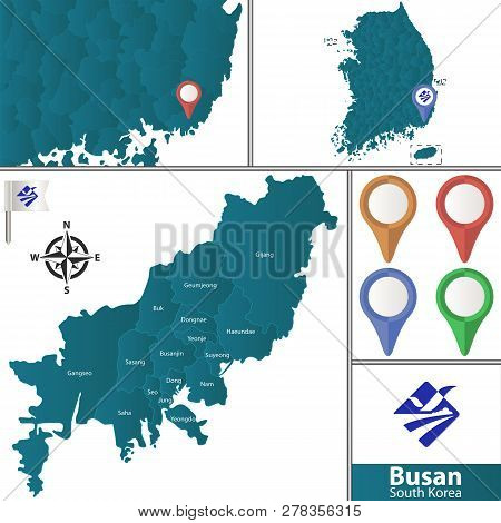 Vector Map Busan Vector & Photo (Free Trial) | Bigstock