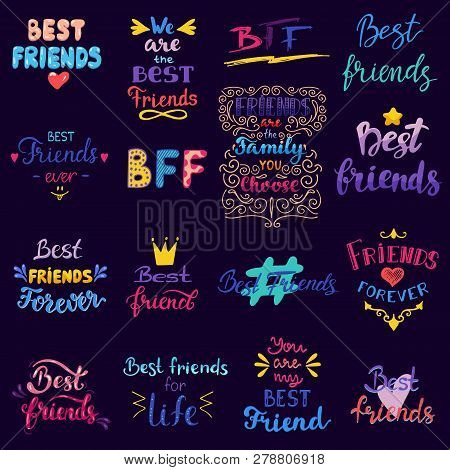 Friend Lettering Vector & Photo (Free Trial) | Bigstock