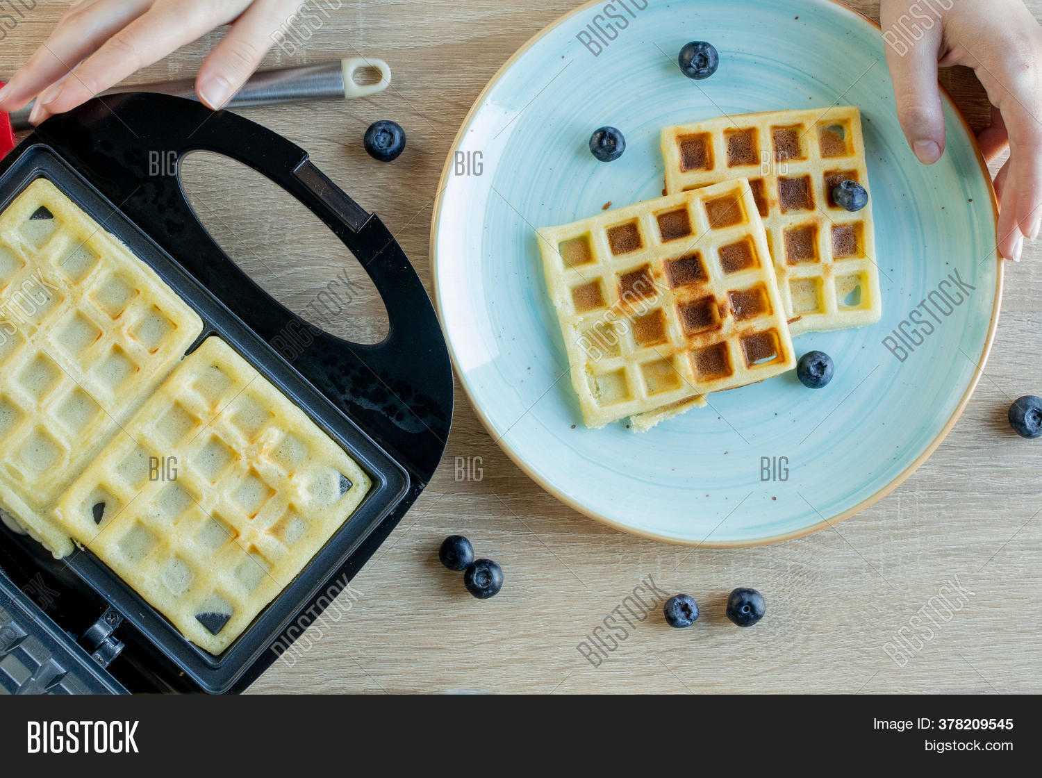Waffles Being Baked Image & Photo (Free Trial) | Bigstock