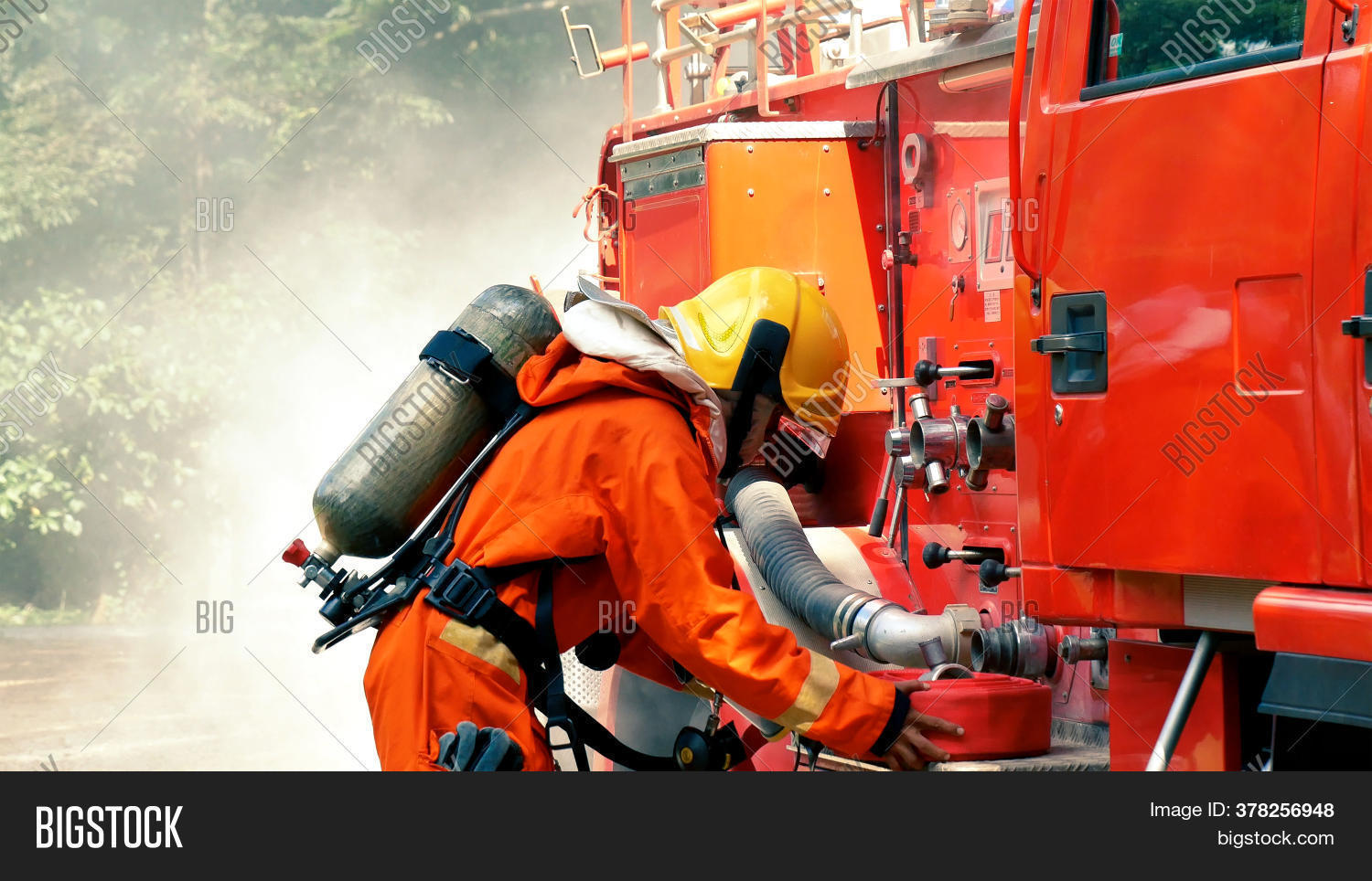 Firefighter Fighting Image & Photo (Free Trial) | Bigstock