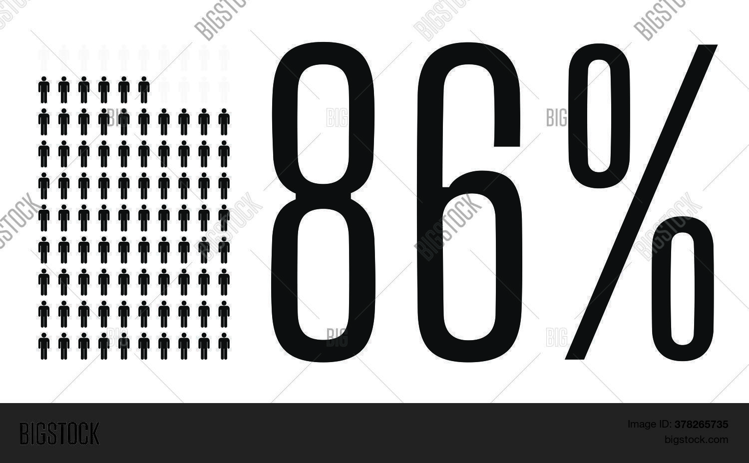 Eighty Six Percent Vector & Photo (Free Trial) | Bigstock