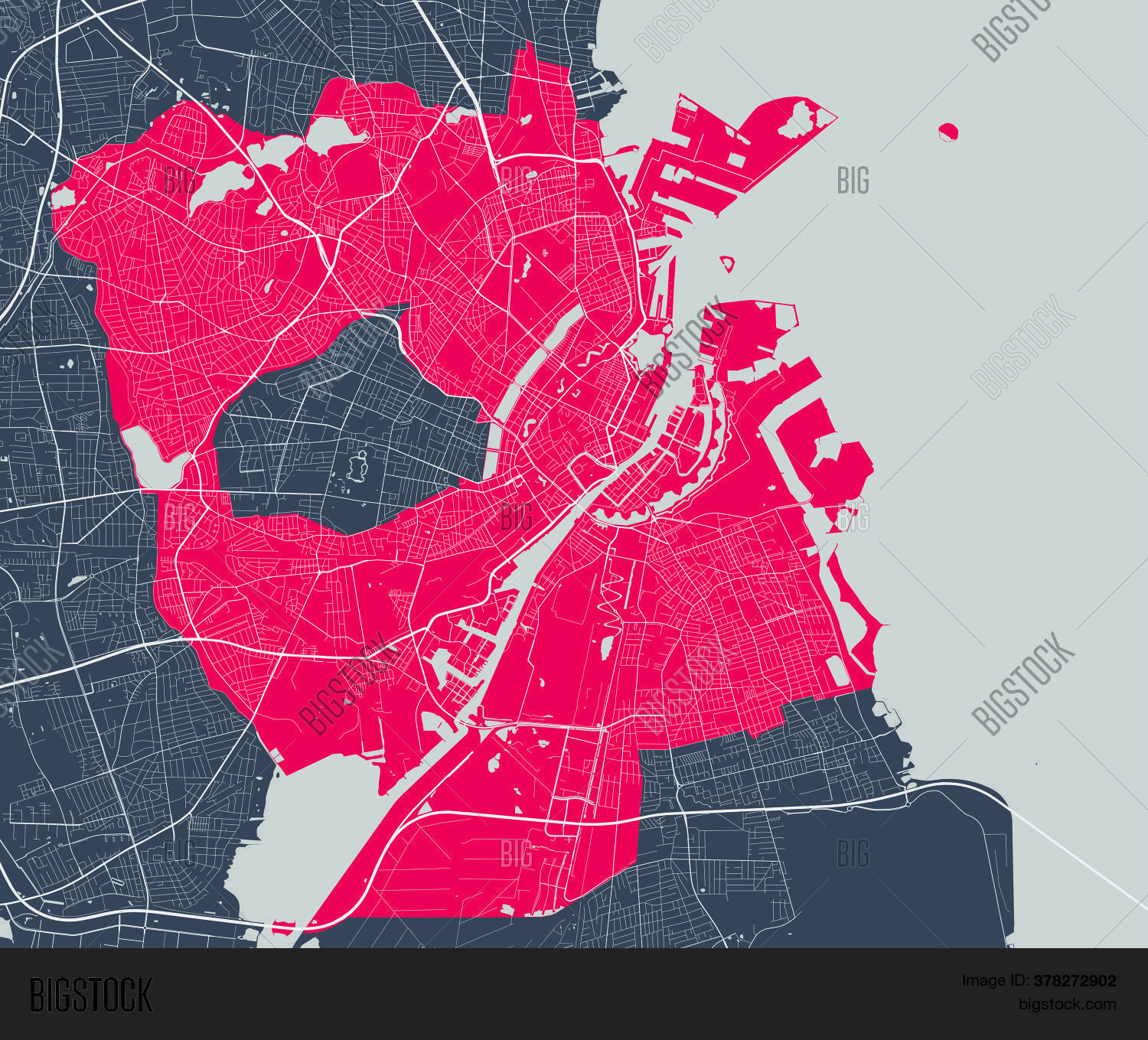 Vector Map Copenhagen Vector & Photo (Free Trial) | Bigstock