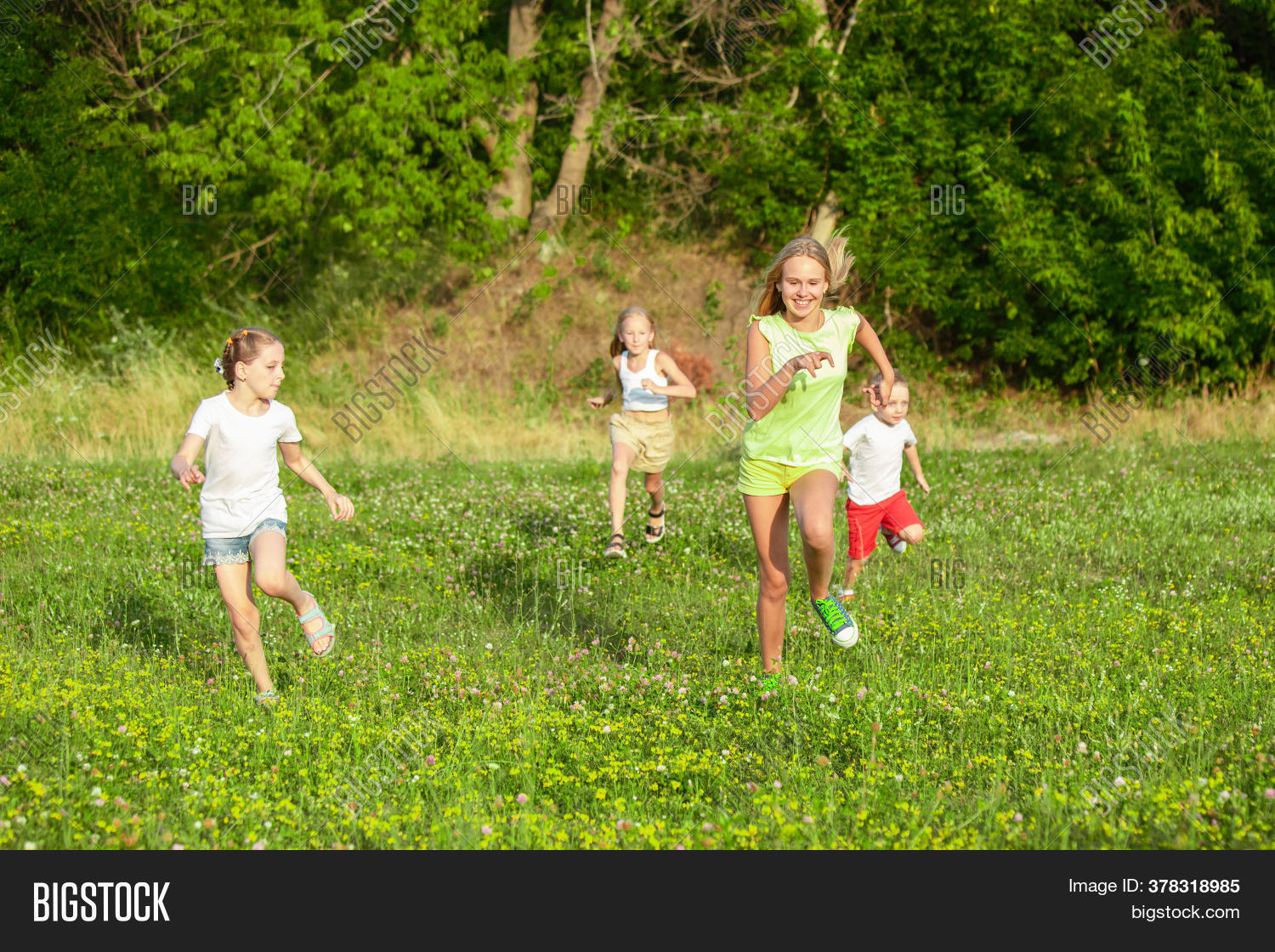 Kids, Children Running Image & Photo (Free Trial) | Bigstock