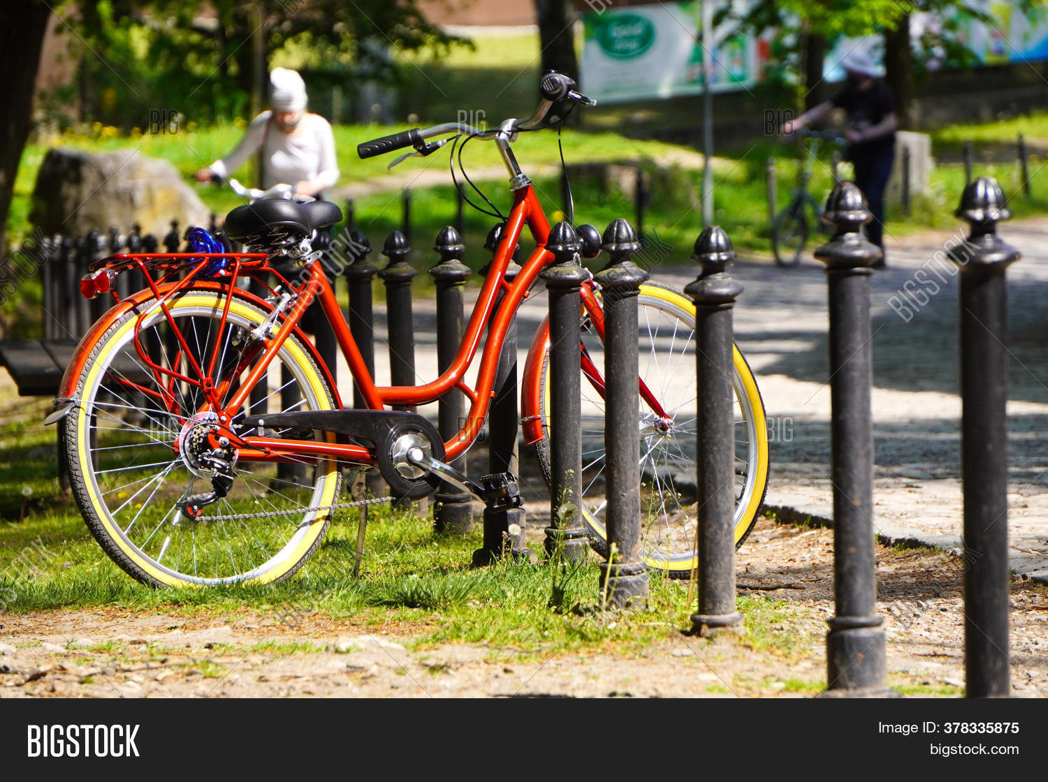 Bright Red Bicycle Image & Photo (Free Trial) | Bigstock