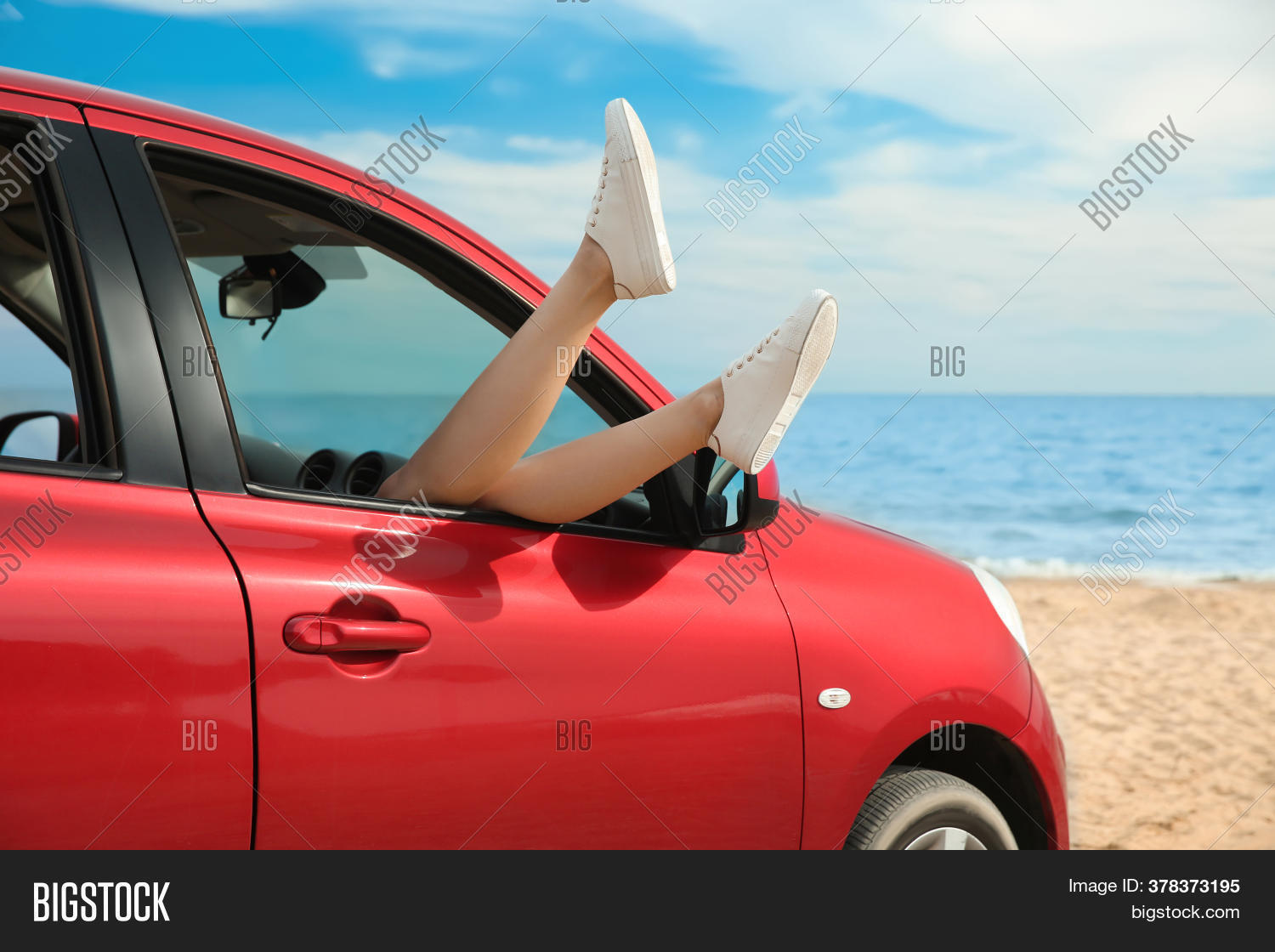 Woman Showing Legs Car Image & Photo (Free Trial) | Bigstock