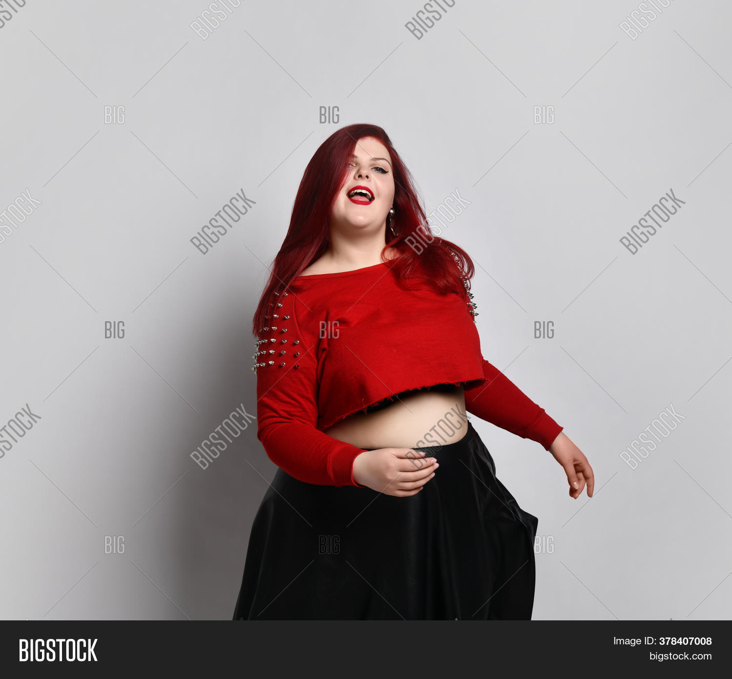 Obese Ginger Lady Red Image & Photo (Free Trial) | Bigstock