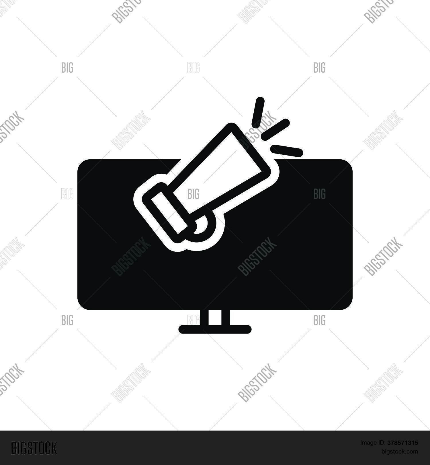 Black Solid Icon Buzz Vector & Photo (Free Trial) | Bigstock