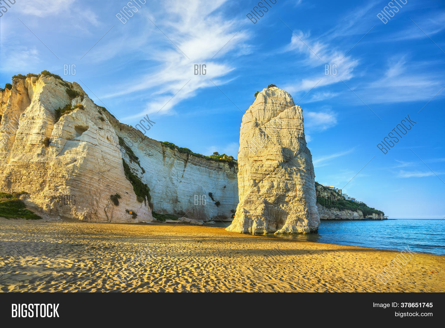 Vieste Pizzomunno Rock Image & Photo (Free Trial) | Bigstock