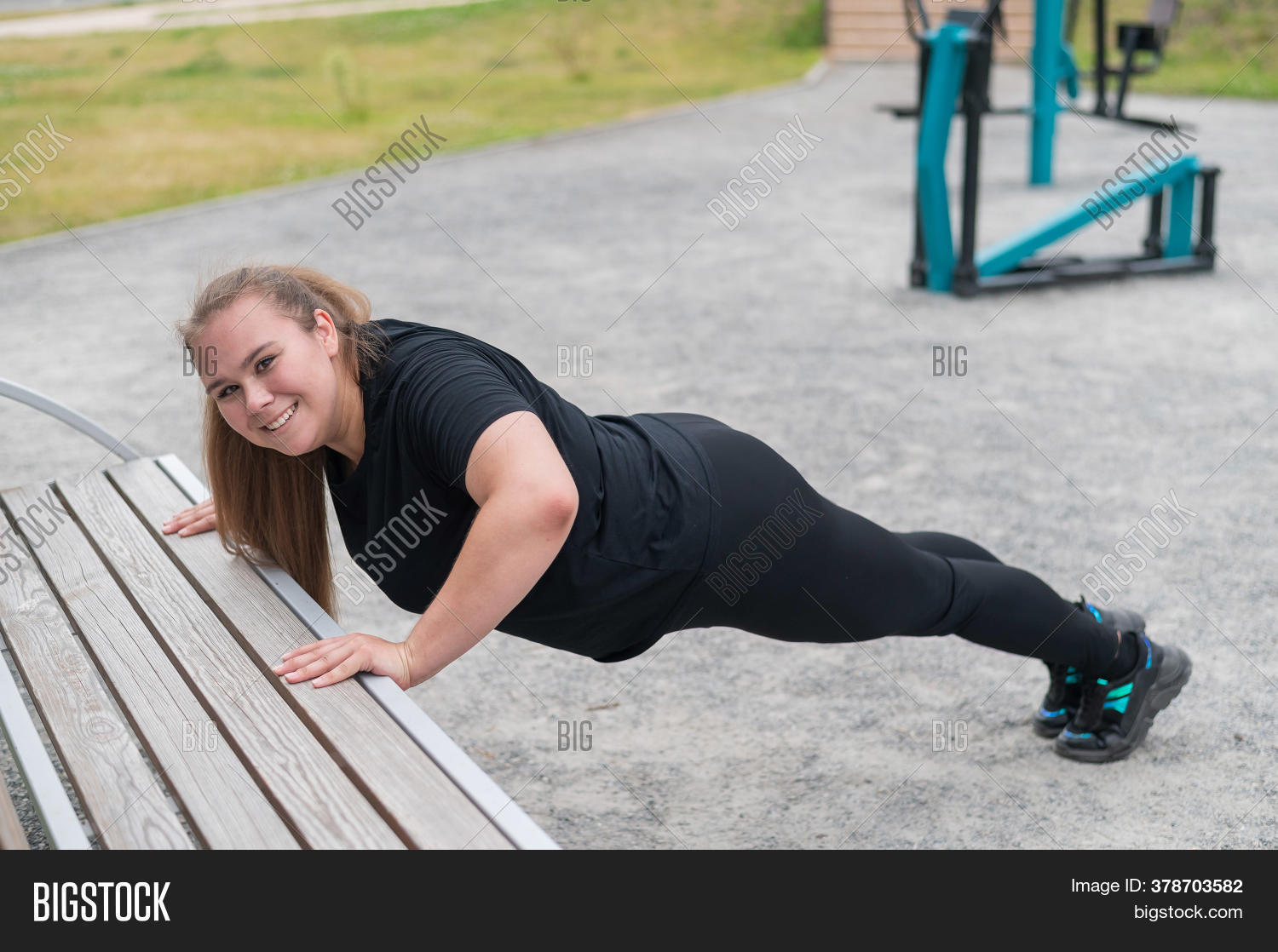 Fat Young Woman Push Image & Photo (Free Trial) | Bigstock