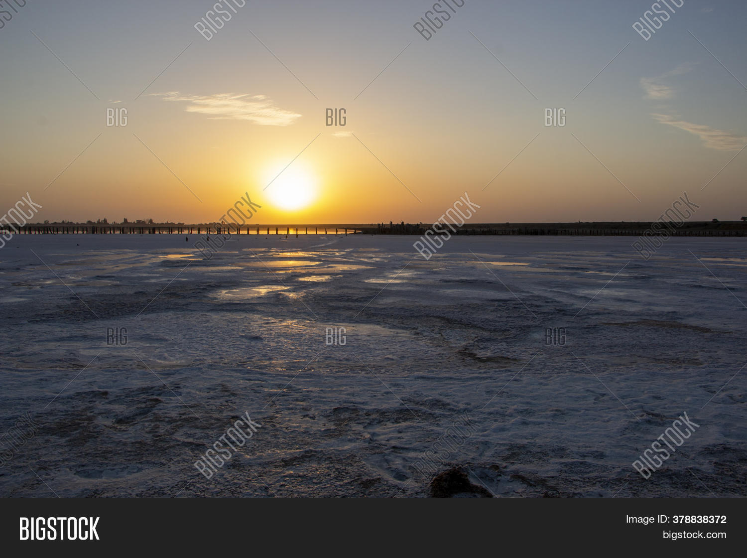 Sunrise Over Pink Lake Image & Photo (Free Trial) | Bigstock