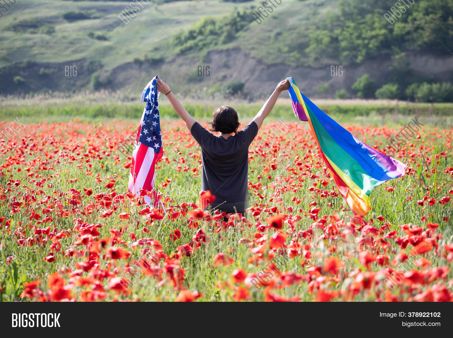 Woman Holding LGBT USA Image & Photo (Free Trial) | Bigstock