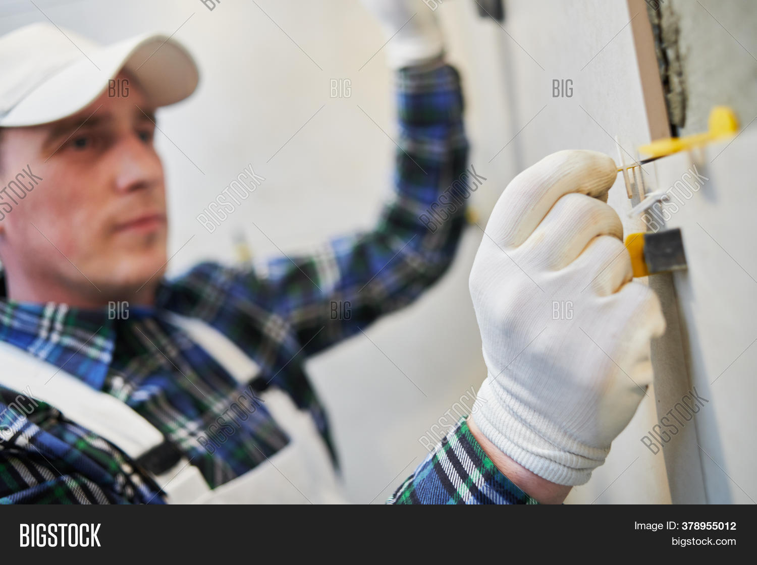 Tiler Installing Large Image & Photo (Free Trial) | Bigstock