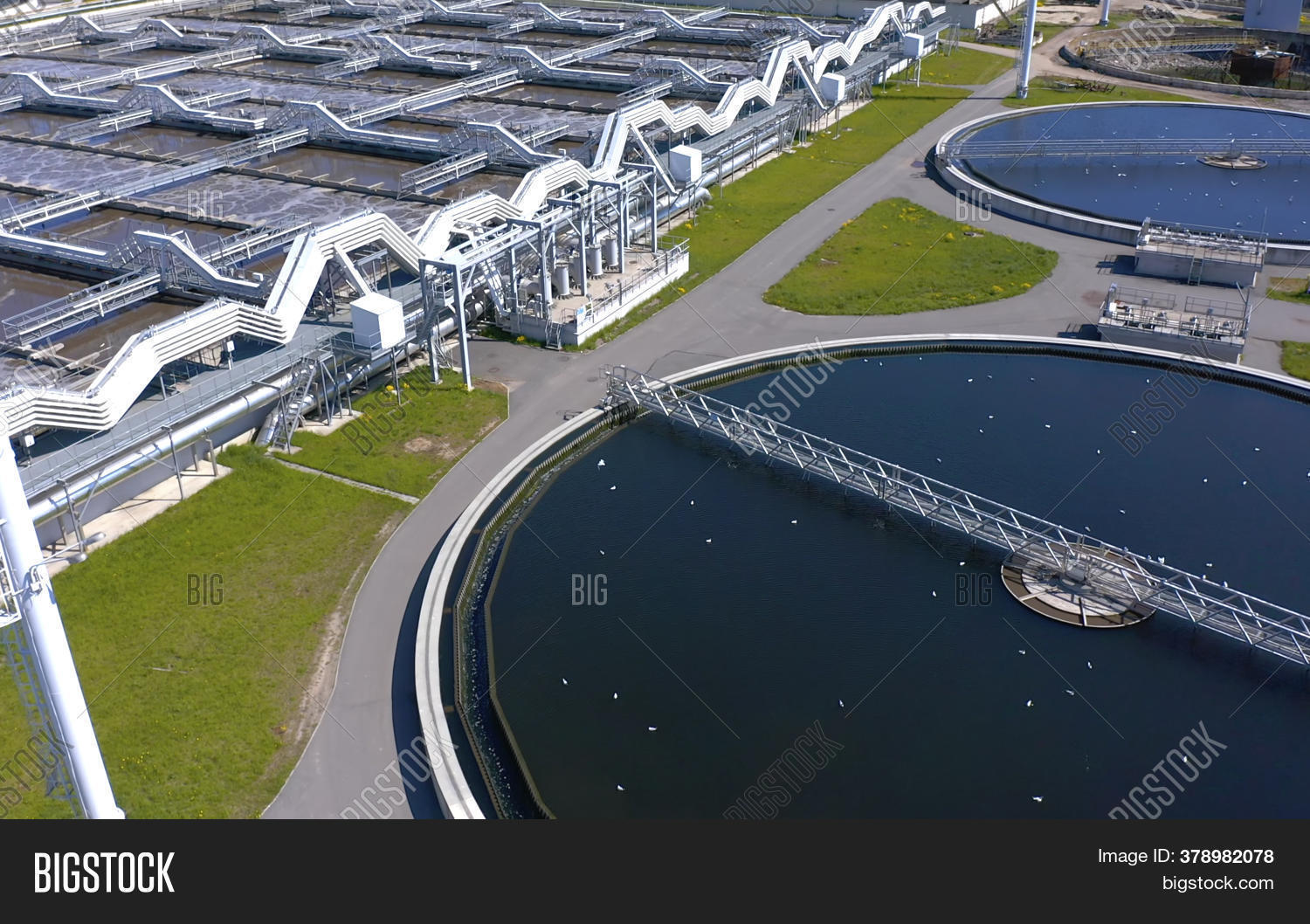 Aerial View Wastewater Image & Photo (Free Trial) | Bigstock